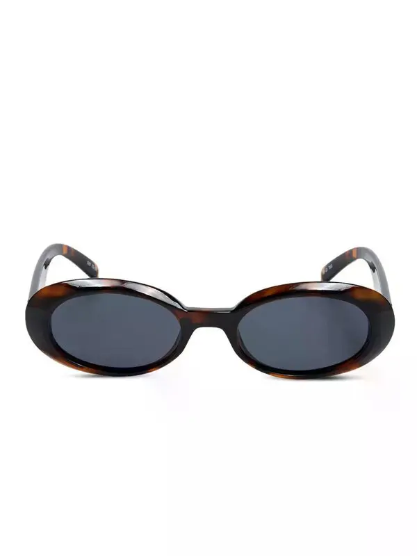 Le Specs Oval-frame Sunglasses - Brown