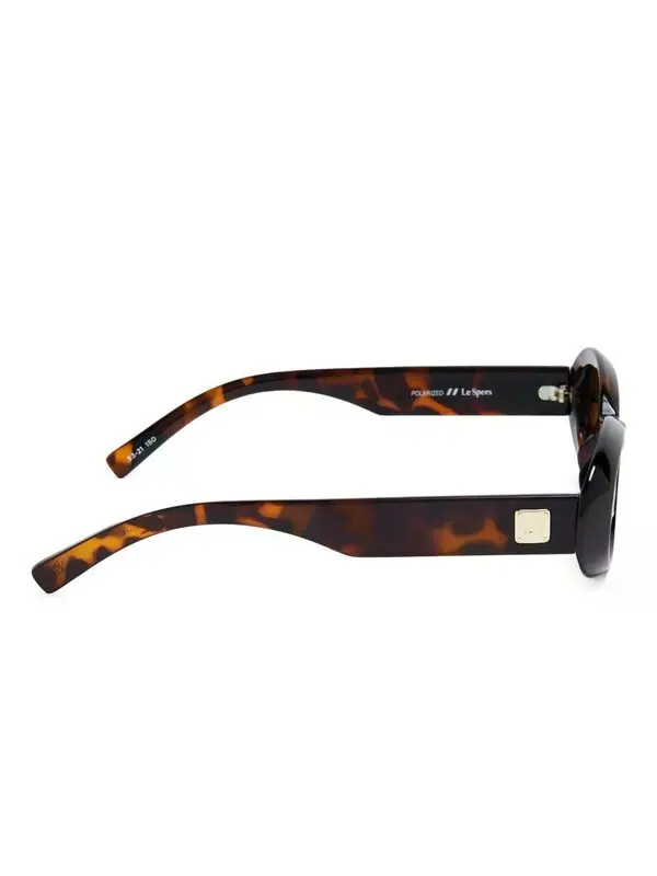 Le Specs Oval-frame Sunglasses - Brown