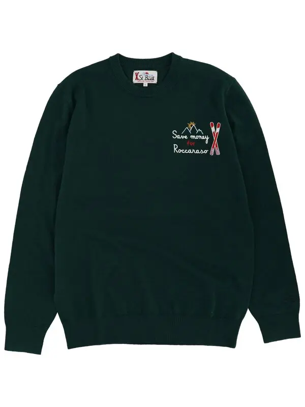 MC2 SAINT BARTH Sweater With Embroidery - Green