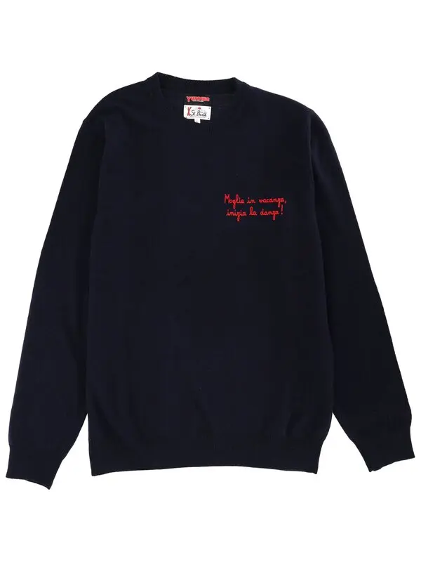 MC2 SAINT BARTH Sweater With Embroidery - Blue