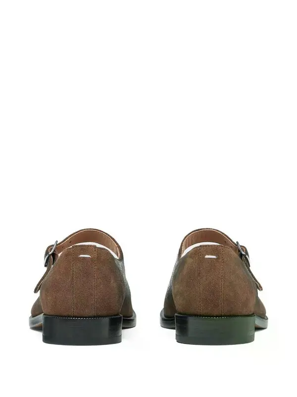 MAISON MARGIELA Tabi Split-toe Buckle Flat Pumps - Brown
