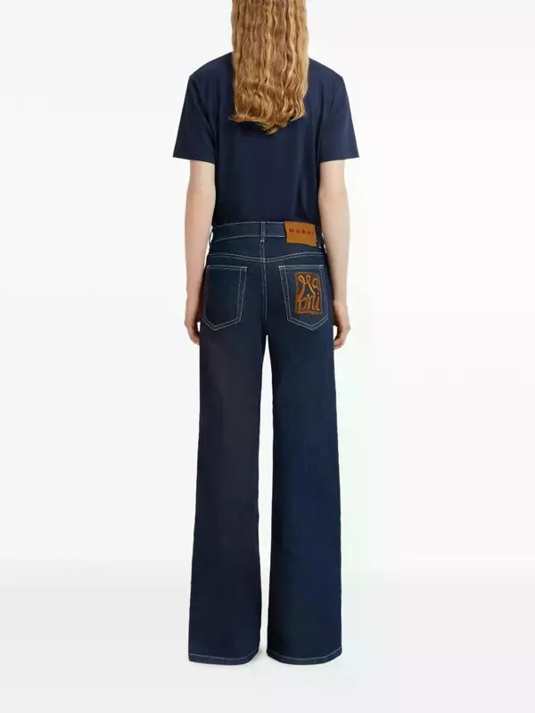 Marni Embroidered-logo Trousers