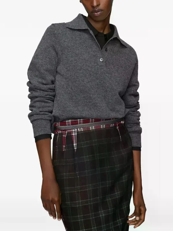 MAISON MARGIELA Buttoned Collar Wool Waistcoat