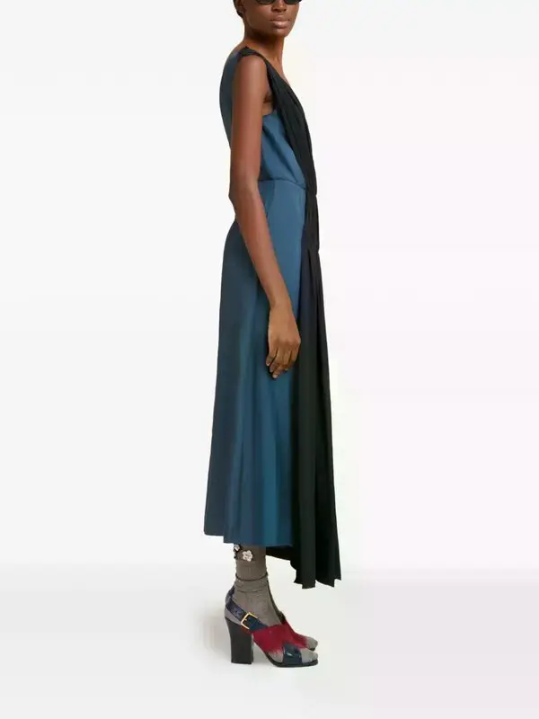 Marni Draping Detail Split Mini Dress - Black