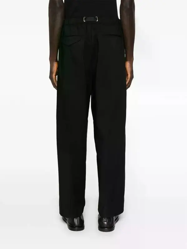 WHITE SAND Adjustable-belt Trousers
