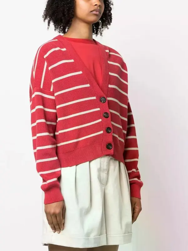 Brunello Cucinelli Striped Cotton Cardigan