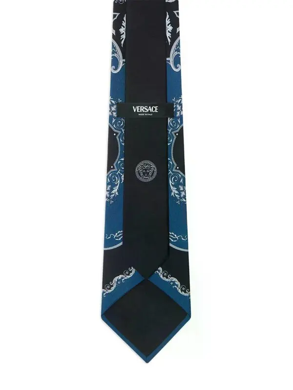 Versace Hall Of Heroes Printed Silk Neck Tie