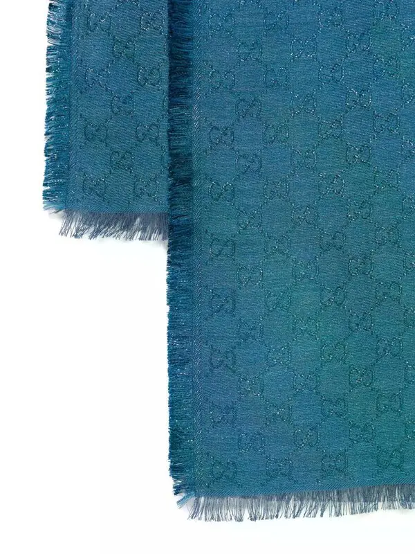 Gucci Monogram Fringed Scarf