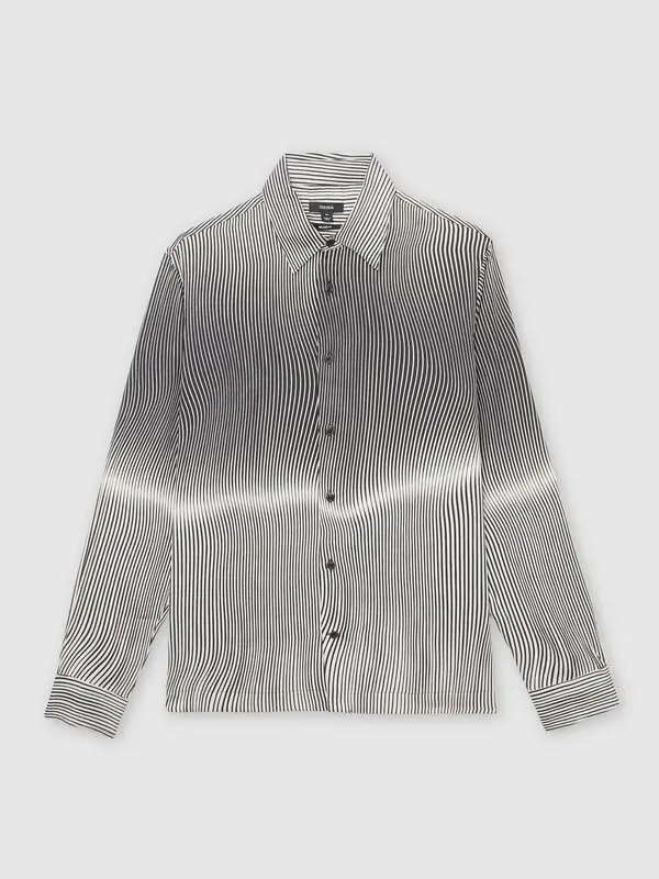 REISS Baxter Stripe-print Long-sleeve Shirt Regular-fit