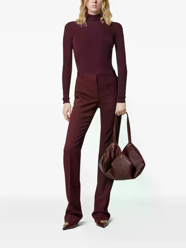 Versace Protea Leather Shoulder Bag