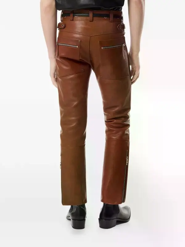TOM FORD Buckle Leather Trousers