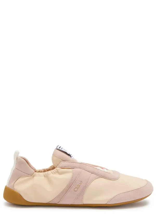 Chloé Panelled Nylon Sneakers - Beige