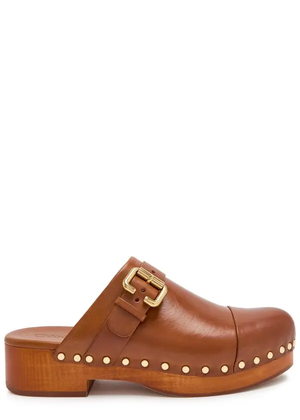 Chloé Jeannette 40 Leather Clogs