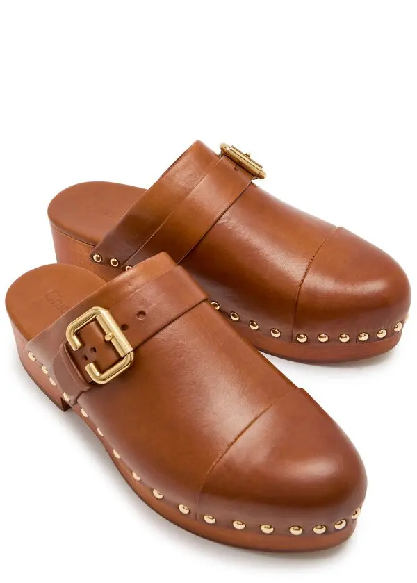 Chloé Jeannette 40 Leather Clogs