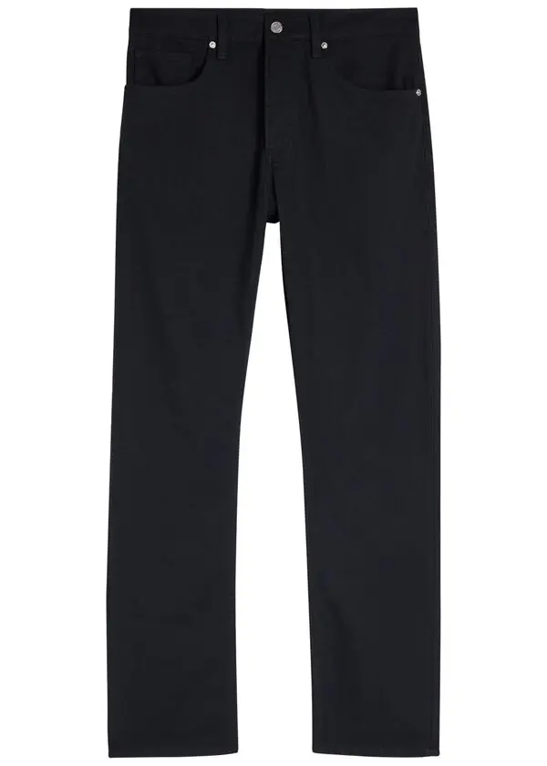 FRAME Slim Straight-leg Woven Trousers - Navy