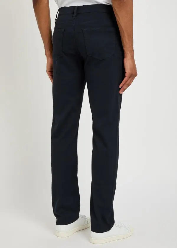 FRAME Slim Straight-leg Woven Trousers - Navy