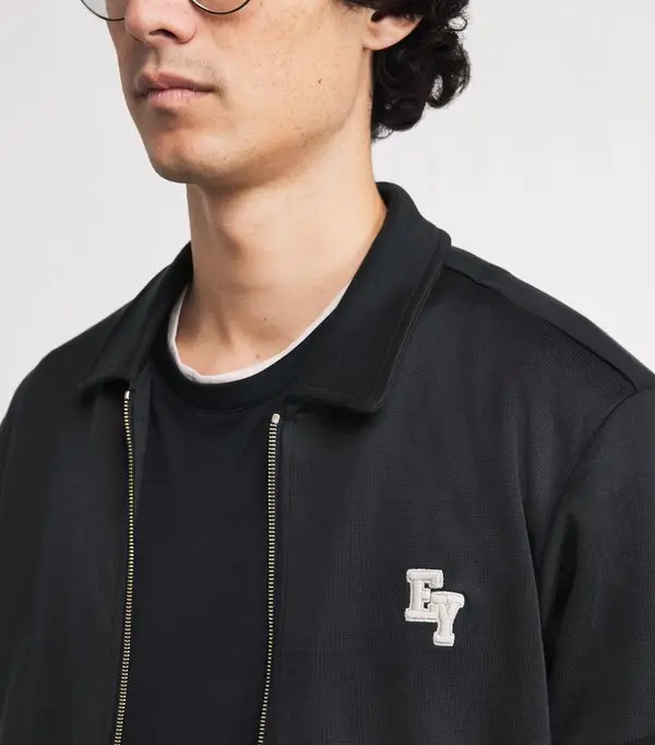Eleventy Cotton-blend Logo Track Jacket