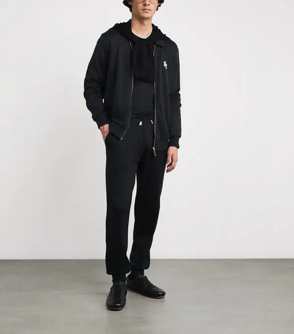 Eleventy Cotton-blend Logo Track Jacket