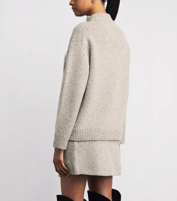 Theory Wool-cotton-cashmere Drawstring Sweater