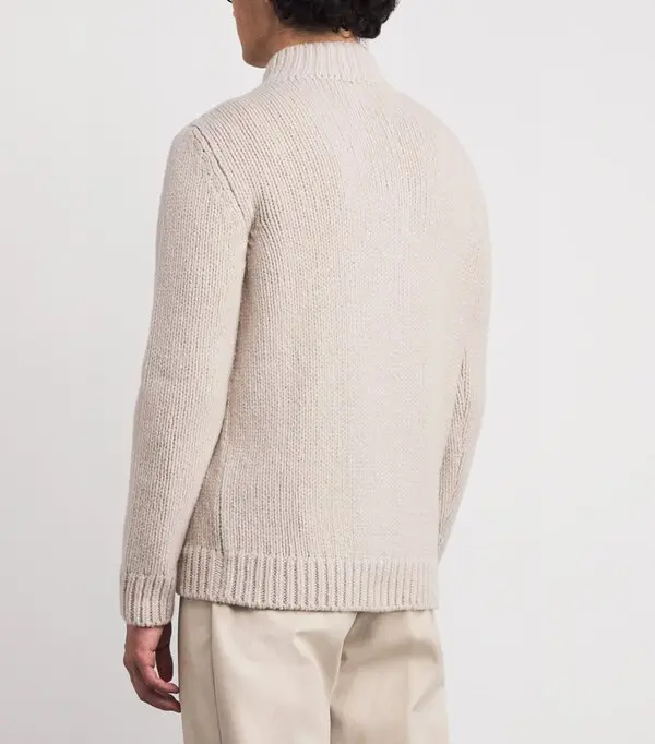 Eleventy Wool Quarter-zip Sweater