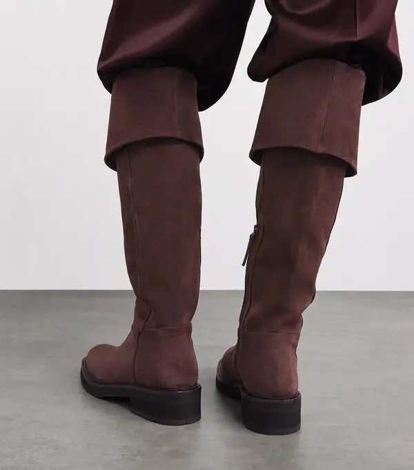 Eleventy Suede Knee-high Boots