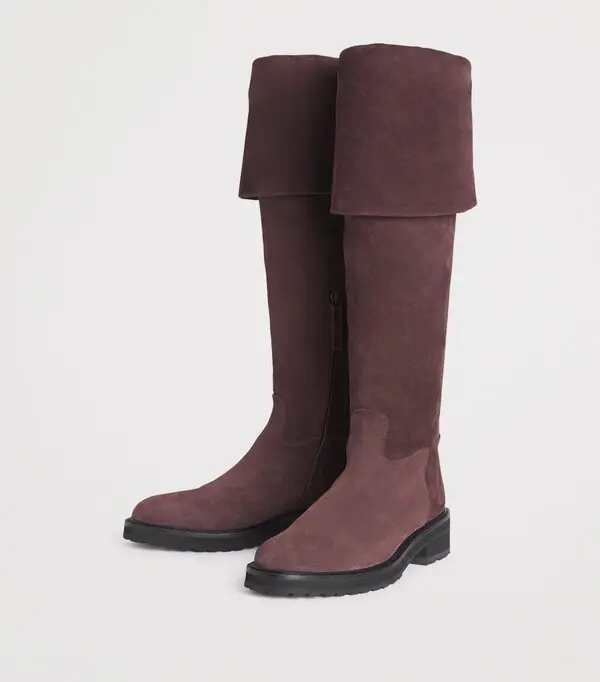 Eleventy Suede Knee-high Boots