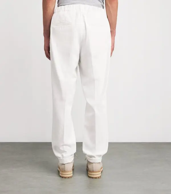Eleventy Cotton Drawstring Tapered Trousers