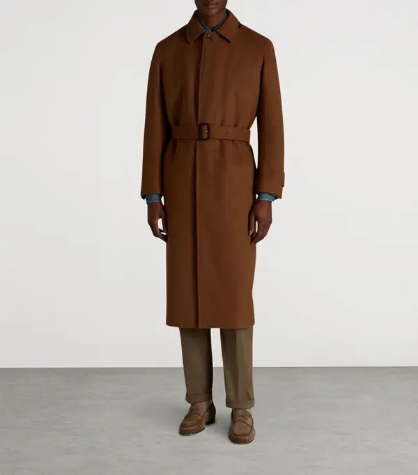 Dunhill Camel Balmacaan Coat