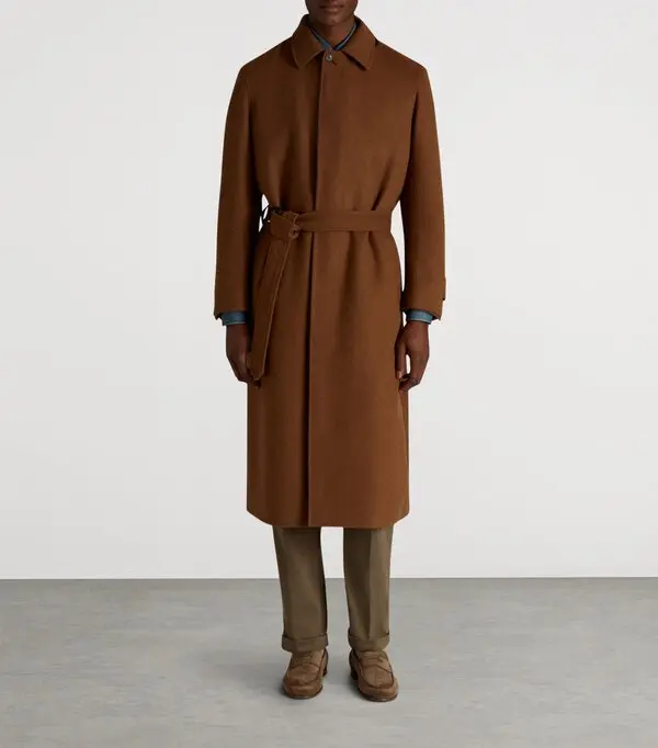 Dunhill Camel Balmacaan Coat