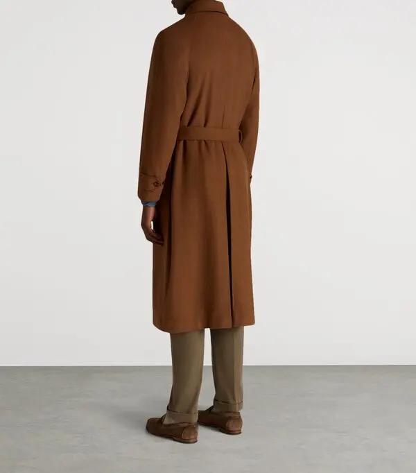 Dunhill Camel Balmacaan Coat
