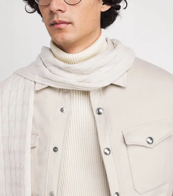 Eleventy Silk-cashmere Padded Overshirt