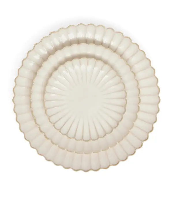MAISON MARGAUX Set Of 4 Shell Dinner Plates