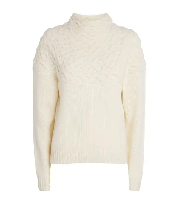 Theory Wool-cashmere Cable-knit Sweater