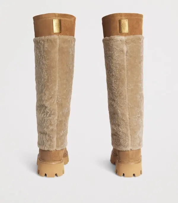 Eleventy Sheepskin Knee-high Boots