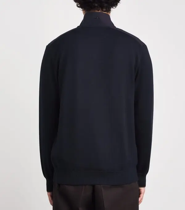 Paul & Shark Virgin Wool Quarter-zip Sweater