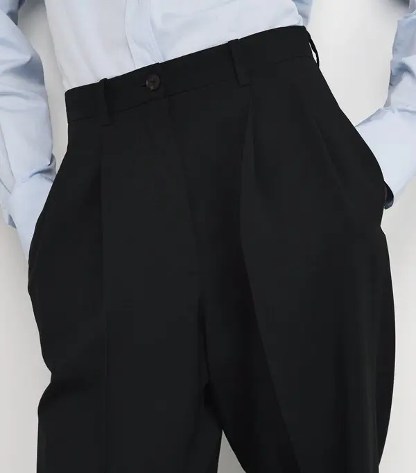 THE ROW Treve Wool Tailored Trousers