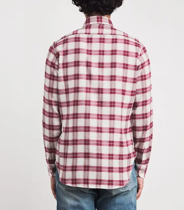 Eleventy Cotton-blend Check Shirt