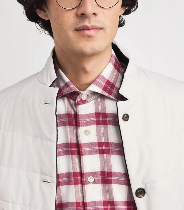 Eleventy Cotton-blend Check Shirt