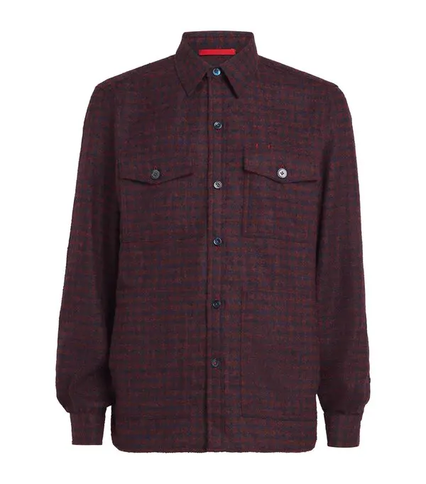 Isaia Houndstooth Overshirt