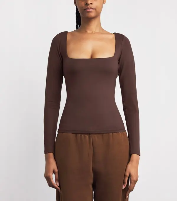 SKIMS Smooth Layers Square-neck Top