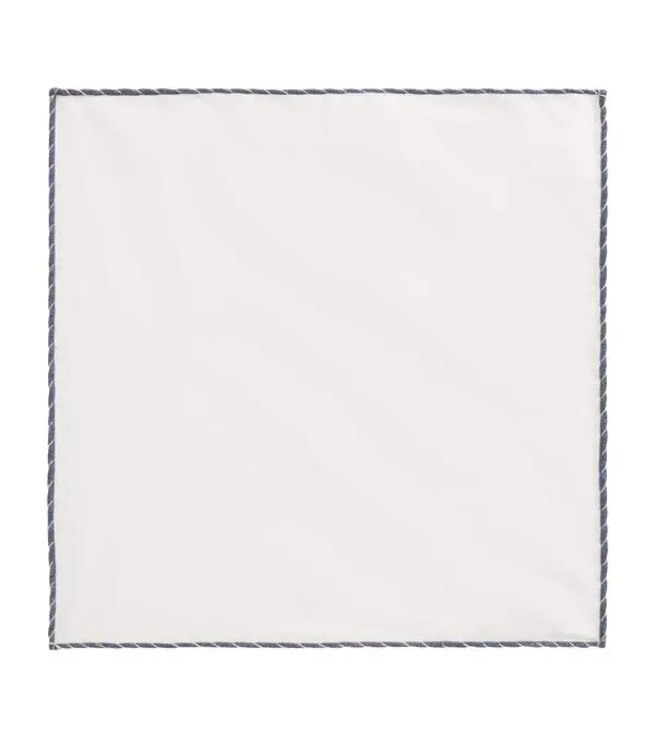 Eleventy Cotton Pocket Square - White