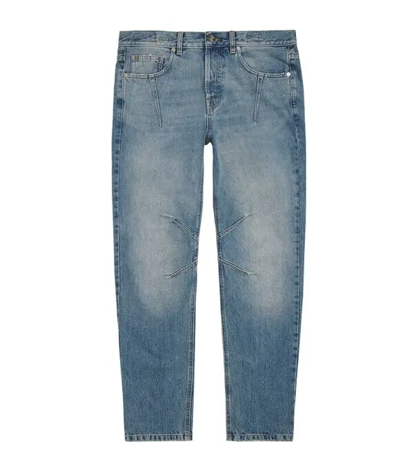 Eleventy Pleated Straight Leg Jeans