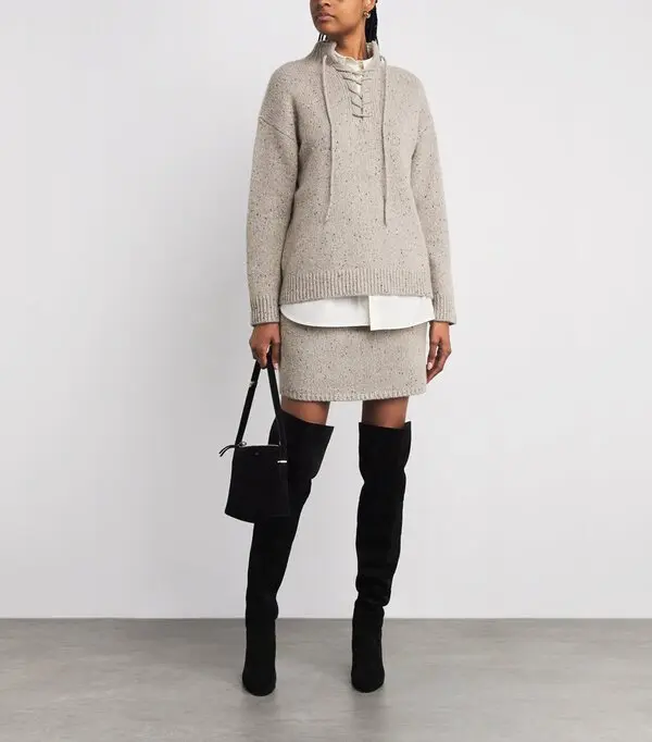 Theory Wool-blend Mini Skirt