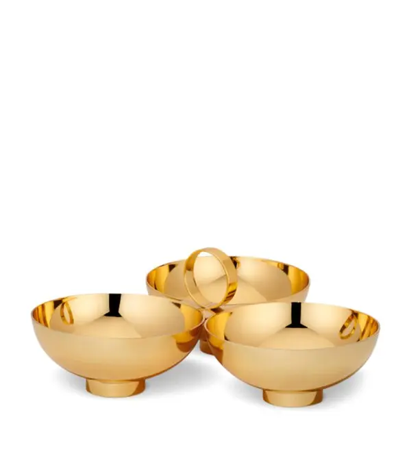 Aerin Brass Sintra 3-bowl Server - Gold