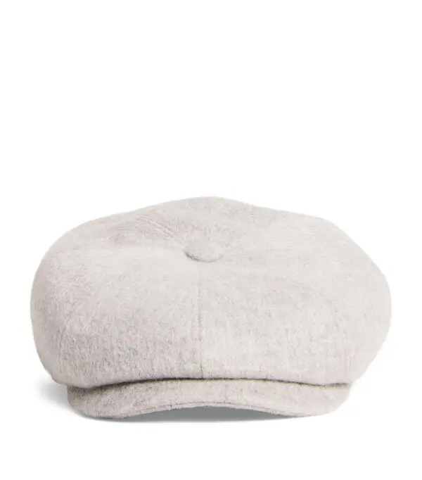 Stetson Cashmere Hatteras Flat Cap - Grey