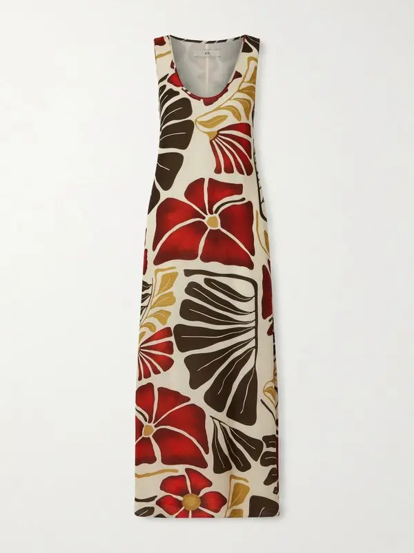 SIR THE LABEL Julietta Printed Twill Maxi Dress