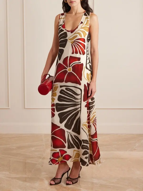 SIR THE LABEL Julietta Printed Twill Maxi Dress