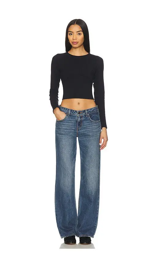 Free People We The Free Protagonist Long Sleeve - Black