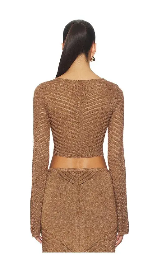 Devon Windsor Raya Metallic Top - Truffle
