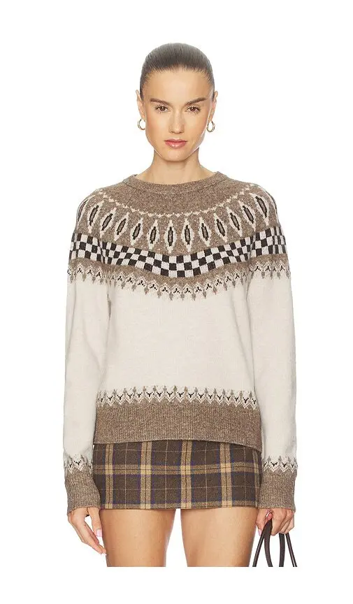 Lna Tali Fair Isle Sweater